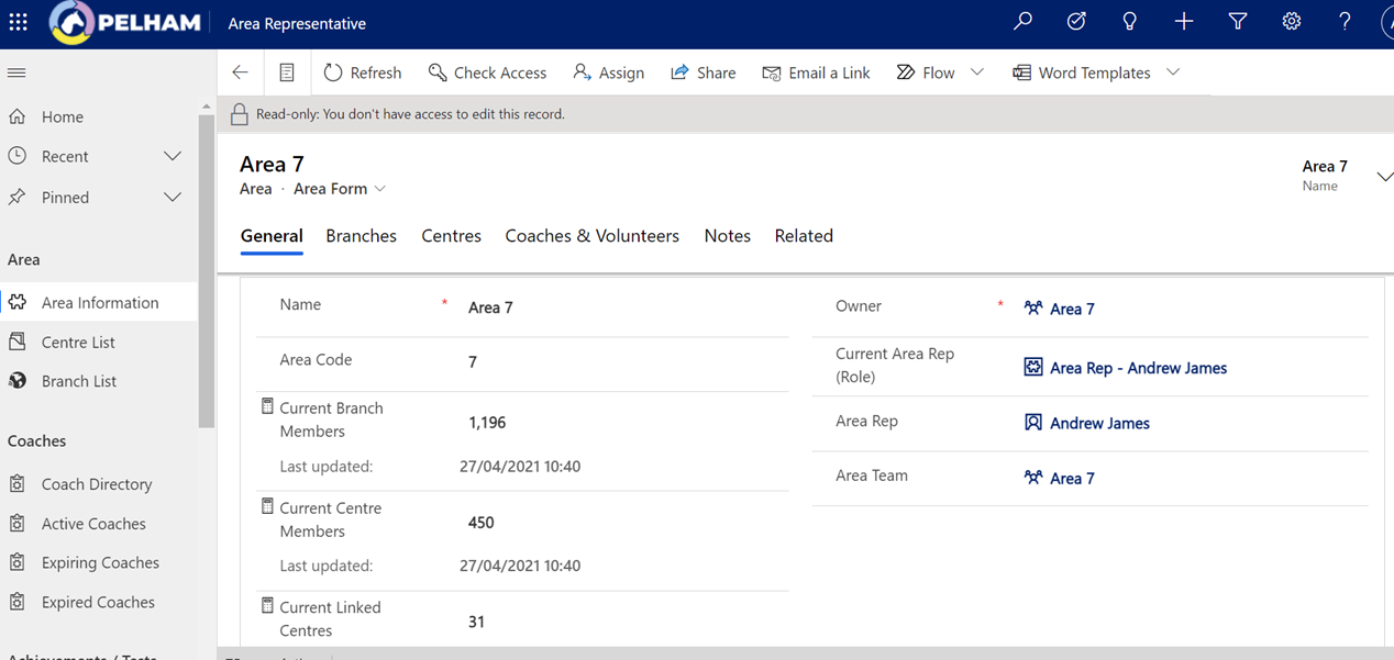 Area Reps User Guide – Pelham