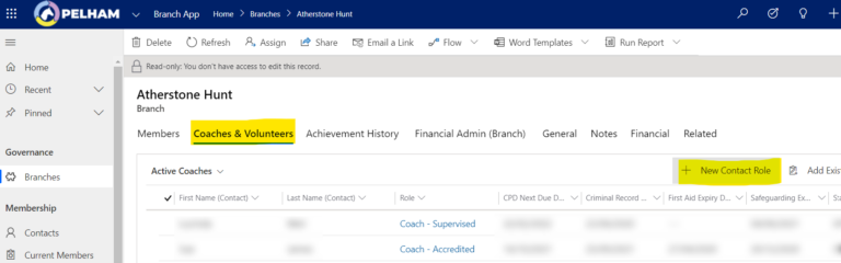 Branches User Guide – Pelham