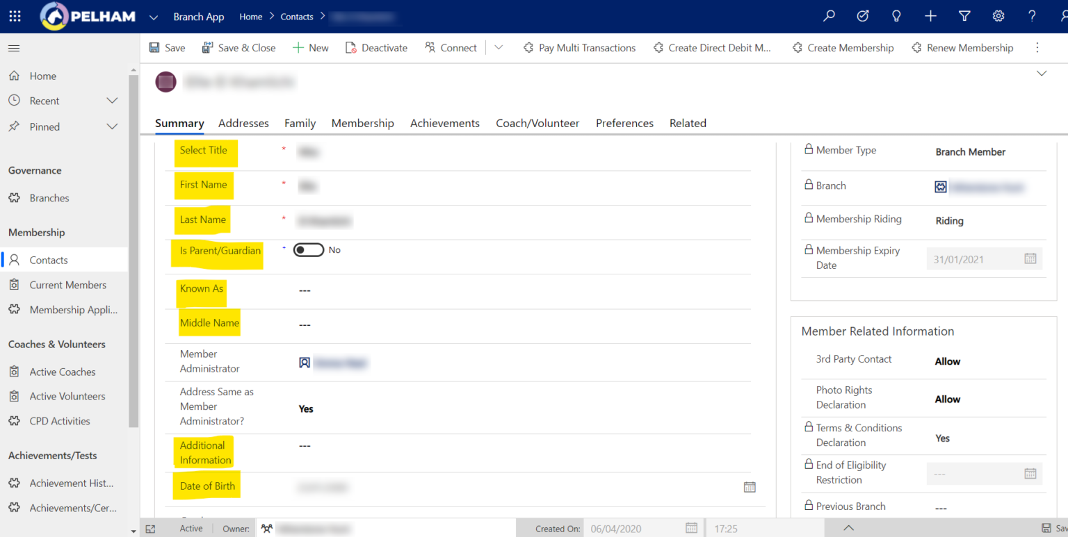 Branches User Guide – Pelham
