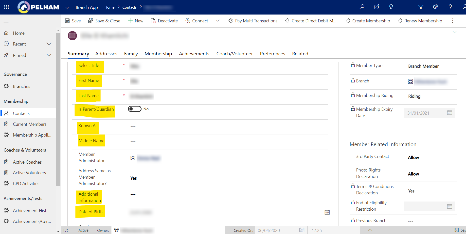 Branches User Guide – Pelham